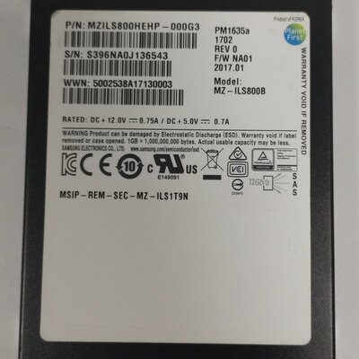 PM1635A 800G 12G SAS MZILS800HE-000G3 服务器SSD 512议价