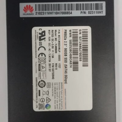 960G SATA 02311VHT MZ7LM960HMJP 服务器SSD 2.5 6G PM863A议价