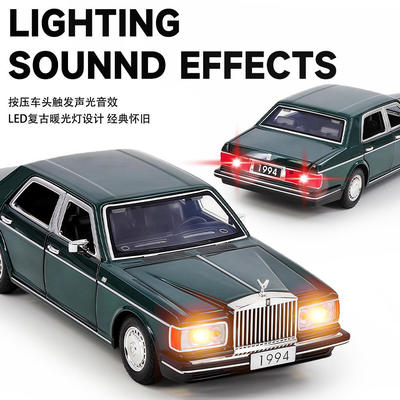 新款1:32劳斯来斯银刺高级儿童玩具男孩汽车模型合金收藏车载摆件