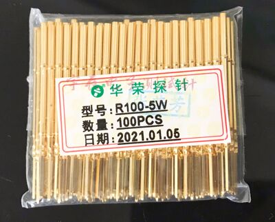 1.7测试针套R100-5W华荣探针座 环高10mm方形尾巴P100探针套铜套