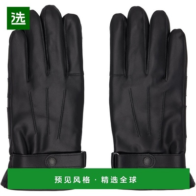 1h可退 香港直邮barbour 巴伯尔 男士 黑色 Burnished Leather Th