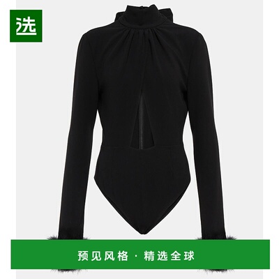1h可退 香港直邮magda butrym 女士 羽毛边剪口连体衣 001336性感