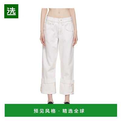 香港直邮FRAME 女士牛仔裤 ODDPT728RUMPLEDBLANC SS2022 白色