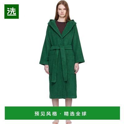 1h可退 香港直邮Tekla 女士 绿色 Terry Hooded 浴袍 HBTH277