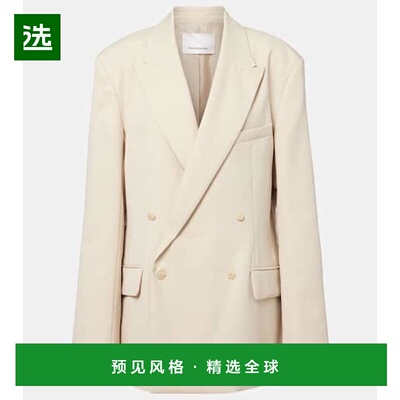 1h可退 香港直邮The Frankie Shop 女士 Newark 双排扣棉质西装外