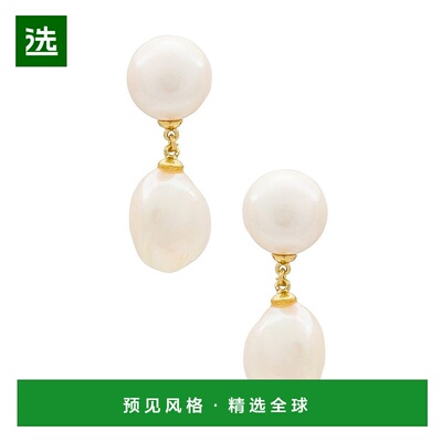 1h可退 香港直邮Shashi  珍珠水滴耳环 SHE1346 舒适时尚