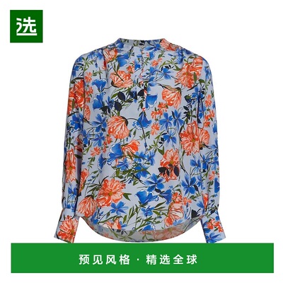 【美国直邮】Elie Tahari|花朵丝绸衬衫舒适流行穿搭百搭高级感