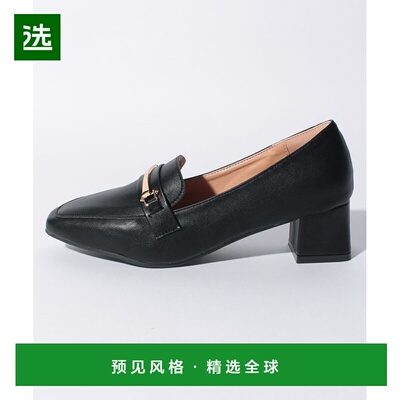 【日本直邮】STYLEBLOCK带钻头的乐福鞋（黑色）足下工业正品