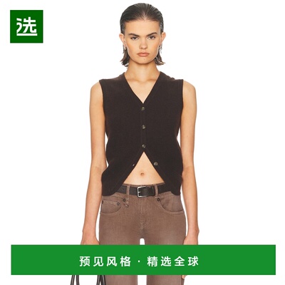 美国直邮R13 女士 罗纹全裹式针织背心 R13WY308Y210A