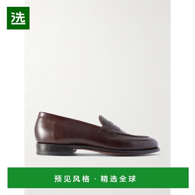 1h可退 香港直邮Grenson 男士 Lloyd 皮质乐福鞋 111375DARKBROWN
