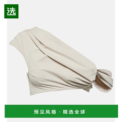 1h可退 香港直邮Entire Studios 女士 Crimp 单肩褶皱短款上衣