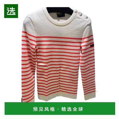香港直邮SAINT JAMES 女士针织毛衣 8696C0BLANCORANGEFLUO长袖