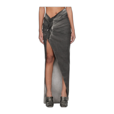 香港直邮Rick Owens Drkshdw Edfu 牛仔超长半身裙 DS01D1348SCF