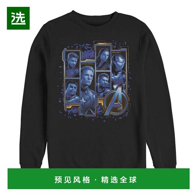 【美国直邮】Marvel 男士复仇者联盟终局之战肖像图案圆领卫衣 Fi
