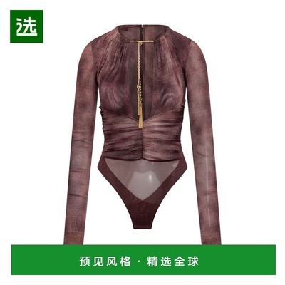 1h可退 香港直邮Elisabetta Franchi 女士 印花项链连体衣 BO0205