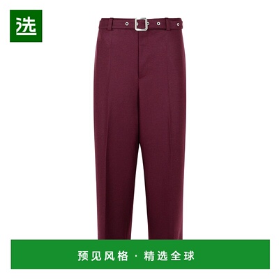 香港直邮Jil Sander 腰带环休闲裤 J22KA0297J40045羊毛
