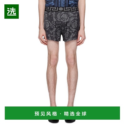 香港直邮versace 范思哲 男士 黑色 Barocco 睡裤 10009481A09263
