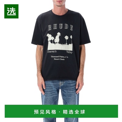 1h可退 香港直邮Rhude 男士 RHUDE THOUSAND PALMS 棉质印花T恤 R