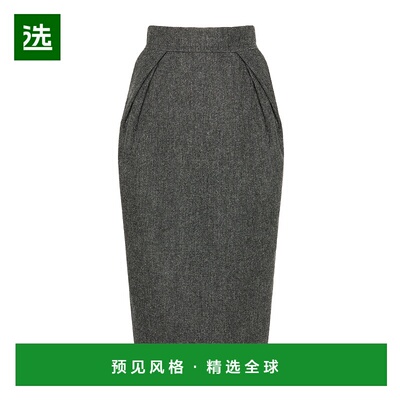 香港直邮Maison Margiela 羊毛中长半身裙 S29ME0032M35569高腰