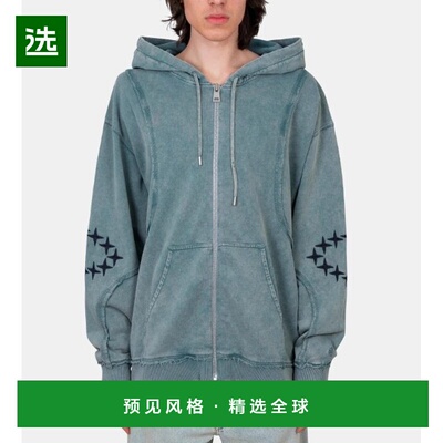 1h可退 香港直邮Études 男士 zippé à bordures bruts 连帽衫 E