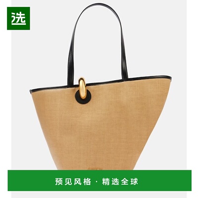 1h可退 香港直邮Jacquemus 女士 Le Bambola 皮革饰边篮子包包