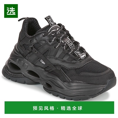 欧洲直邮Buffalo  TRIPLET HOLLOW 女士鞋子低帮板鞋 1630747-BLA