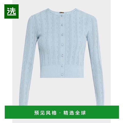 1h可退 【美国直邮】Adam Lippes 镂空紧密提花圆领开衫 女装毛衣