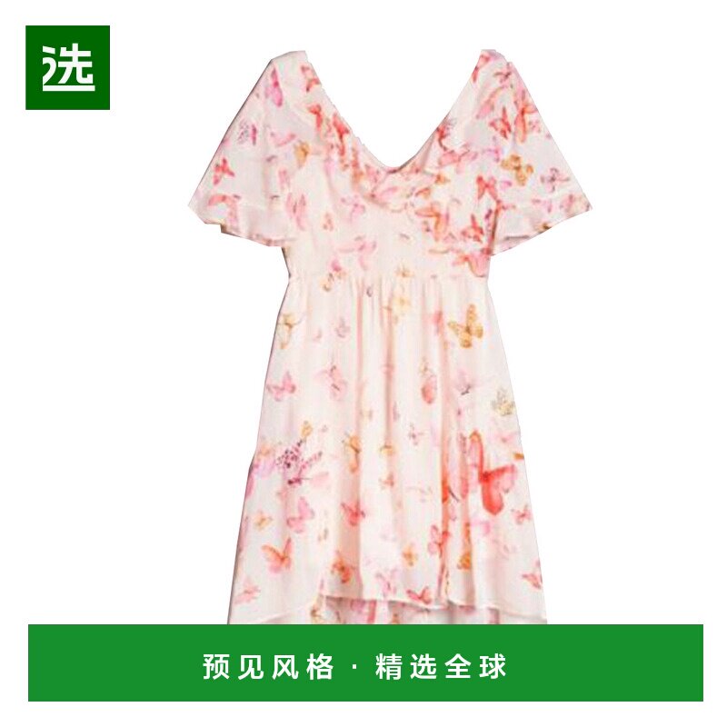 香港直邮TWINSET 女士半身裙 TT23943892 SS2021 粉红色 蝴蝶印花