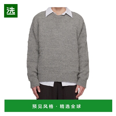 香港直邮WOOYOUNGMI 男士针织衫 W253KN17530G AW2025 灰色 圆领
