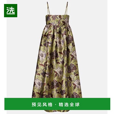 1h可退 香港直邮ALÉMAIS 女士 Citron 花朵中长连衣裙 colorful花