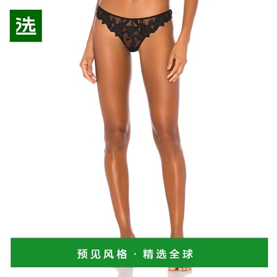 1h可退 香港直邮Fleur Du Mal 女士 Lily 丁字裤 PY0202 black黑