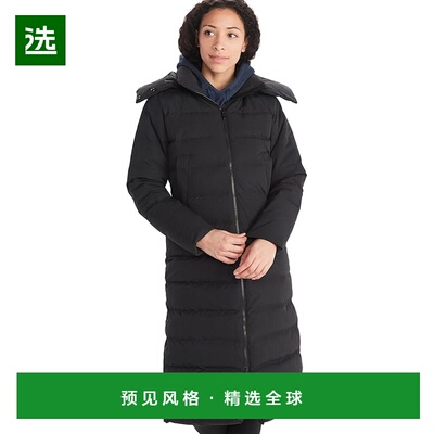 1h可退 香港直邮marmot 土拨鼠 女士 Prospect 大衣 black黑色 舒
