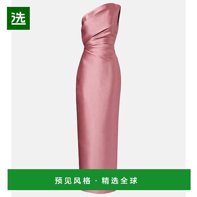 1h可退 香港直邮SOLACE LONDON 女士 Kira 垂褶单肩缎面礼服