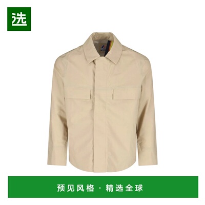 香港直邮K-WAY 男士衬衫 K7127UWAZI SS2025 米白色 Giacca Zip