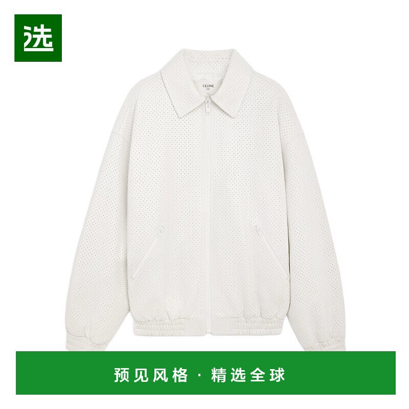 香港直邮Celine 翻领拉链皮夹克 2EB13280D.长袖