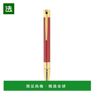 欧洲直邮S.T.Dupont  D INITIAL男女通用金色/波尔多红黄铜圆