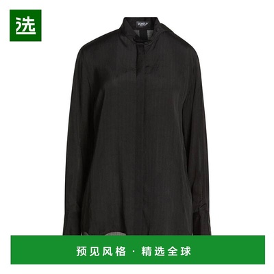 1h可退 香港直邮Dondup 女士 条纹衬衫 black黑色 舒适时尚