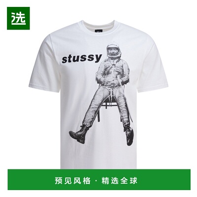 香港直邮STUSSY 男士T恤 19051071201WHITE AW2025 白色 ASTRONAU