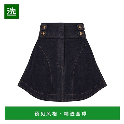 香港直邮Zimmermann 牛仔工装迷你裙半身裙A字裙 7218SC26R裙子