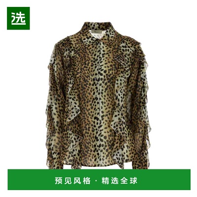 香港直邮BLUMARINE 女士衬衫 2C354AM9905 CO 黑色 Georgette Shi