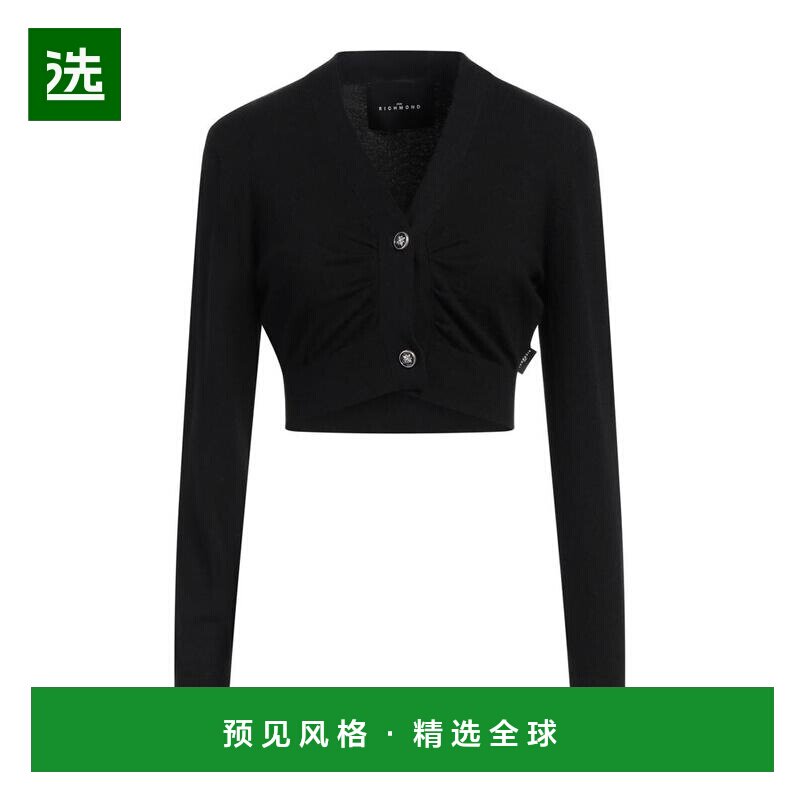 1h可退 【美国直邮】JOHN RICHMOND 女士开衫毛衣 轻质针织 纯色