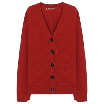 韩国直邮Acne Studios A60376 开襟衫 软羊毛羊绒混纺 V领 放松版
