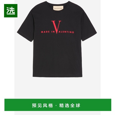 香港直邮VALENTINO 男士T恤 8V3MG16PBAQ0NR SS2026 黑色 T-SHIRT