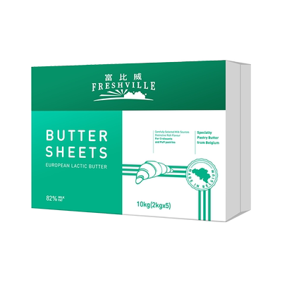 南侨比利时进口烘焙私房面包店商用开酥富比威发酵片状黄油2kgx5