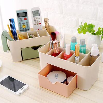Jewelry and Cosmetics Storage Box with Drawer, Plastic Organ