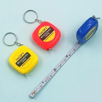Automatic Extending Square Tape Measure Mini 1M Tape with Ke