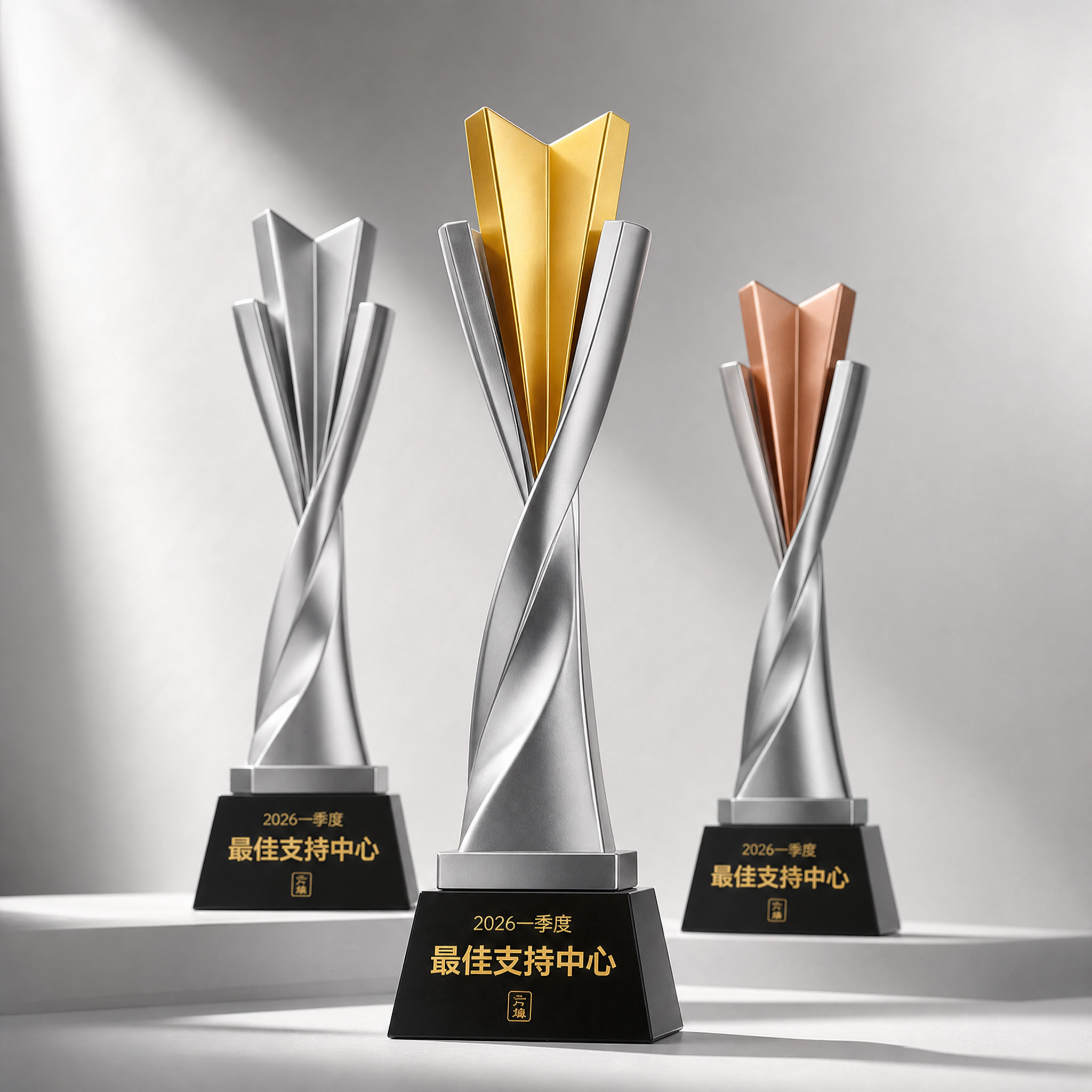 水晶奖杯订制定做创意树脂镀金公司年会优秀员工活动比赛颁奖纪念