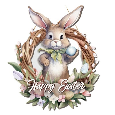 New Easter bunny doorplate craftsmanship pendant, courtyard