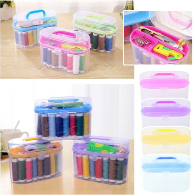Needle and thread box double-layer portable home sewing nee