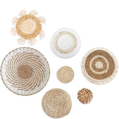 Grass woven wall decoration, corn husk, gourd grass woven h